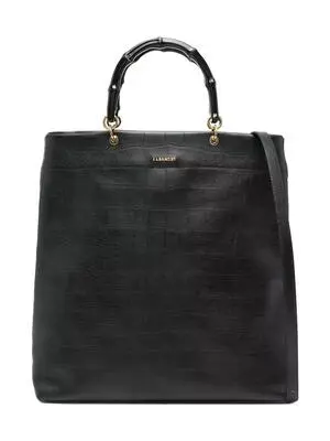 JIL SANDER Crocodile-embossed Tote Bag - Black