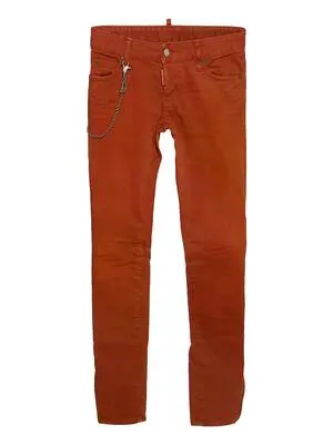 Dsquared2 Skinny Jeans With Chain-link Detail - Orange