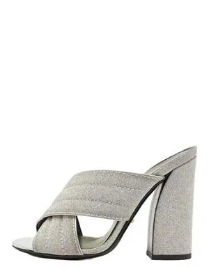 Gucci 105mm Heeled Sandals - Silver