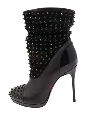 CHRISTIAN LOUBOUTIN 100mm Spike-studded Boots - Black