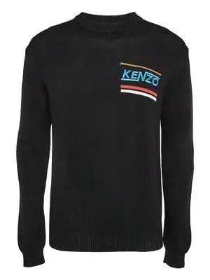 Kenzo Logo-embroidered Sweater - Black