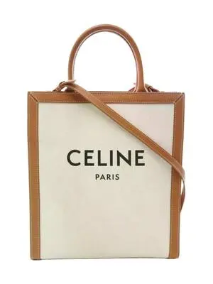 Celine 2010s Small Vertical Cabas Two-way Handbag - White