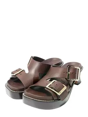 Loewe 85mm Ease Leather Sandals - Brown