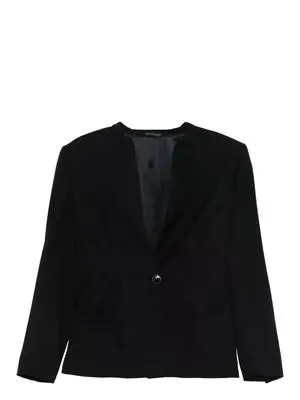 Versace 1980s Striped Blazer - Black