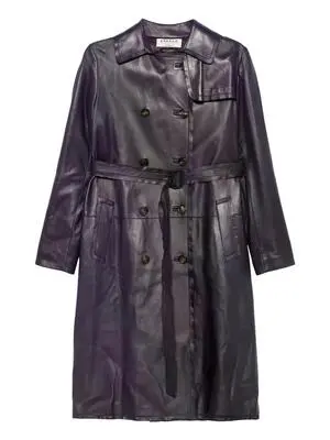 A.N.G.E.L.O. VINTAGE CULT 2010s Leather Coat - Purple