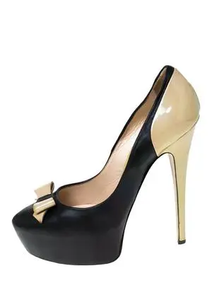 Casadei 145mm Leather Heeled Pumps - Black