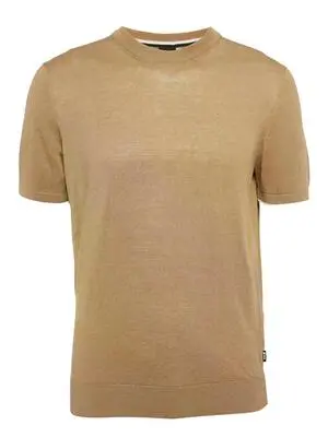 BOSS Linen T-shirt - Neutrals
