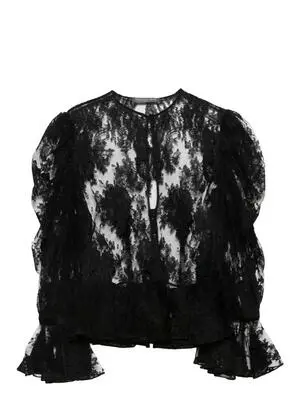 Alexander McQueen 2000s Lace Shirt - Black