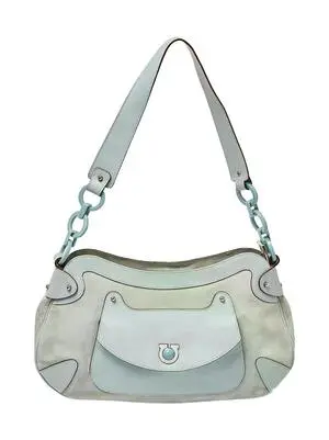 FERRAGAMO Suede Shoulder Bag - Neutrals