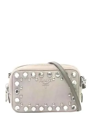 Prada 2000s Saffiano Leather Shoulder Bag - Grey