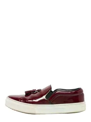 Celine Tassel Leather Slip-on Sneakers - Red
