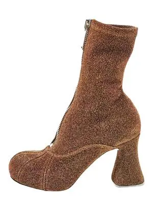 Stella McCartney Glitter Zip Boots - Brown
