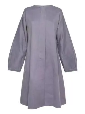 Gianfranco Ferre A-line Wool Coat - Purple