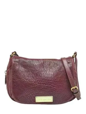 Marc Jacobs Crinkled Leather Shoulder Bag - Red