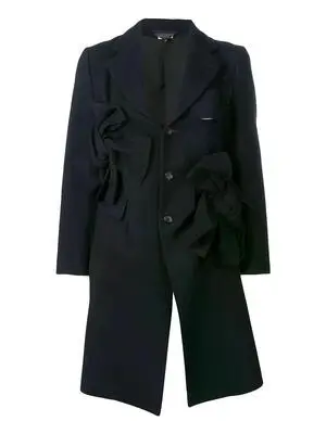 Comme Des Garçons Bow Detailed Coat - Blue