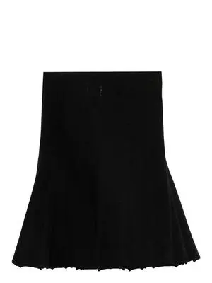 Alaïa 2000s Pleated Mini Skirt - Black