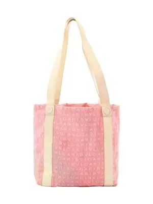BVLGARI 2000s Logomania Printed Logo Shoulder Bag - Pink