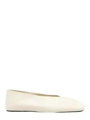 JIL SANDER Leather Ballerina Shoes - Neutrals