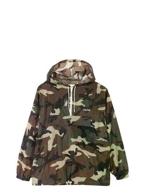 Celine Camouflage-print Hooded Jacket - Black