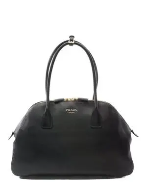 Prada 2020s Logo-debossed Handbag - Black