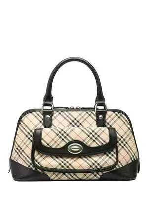 Burberry Nova Check Canvas Handbag - Brown