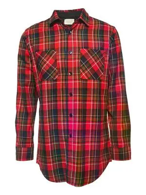 Fear Of God Check-print Shirt - Red