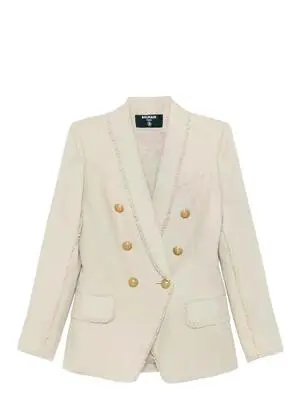 Balmain Frayed-edge Blazer - Neutrals