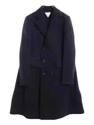 Bottega Veneta 2010s Double-breasted Wool And Cashmere-blend Coat - Blue