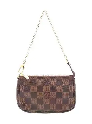 LOUIS VUITTON 2022 Damier Ebene Mini Chain Handbag - Brown