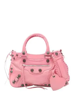 Balenciaga 2020s Studded Neo Cagole Tote Bag - Pink