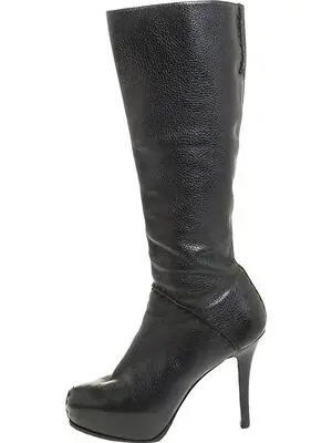 Fendi 115mm Leather Knee-high Boots - Black