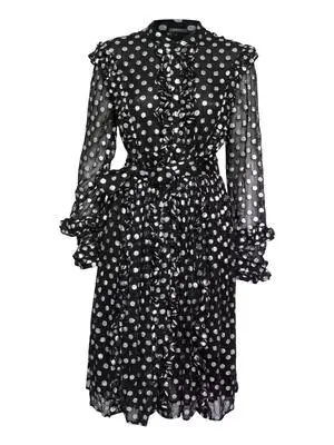Dodo Bar Or Polka-dot Chiffon Dress - Blue