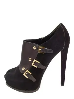 LOUIS VUITTON 150mm Peep-toe Buckle-embellished Boots - Black