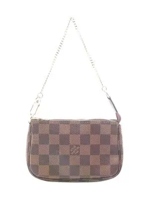 LOUIS VUITTON Damier Ebene Mini Pochette Accessoires - Brown