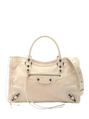 Balenciaga City Leather Handbag - Neutrals