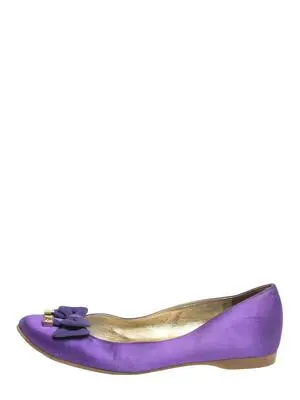 Fendi Satin Ballet Flats - Purple
