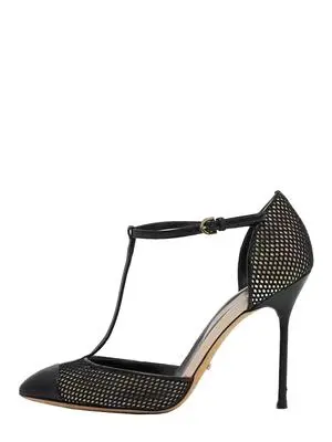 SERGIO ROSSI T-strap Stiletto Pumps - Black