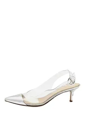 GIANVITO ROSSI Metallic Heeled Pumps - White