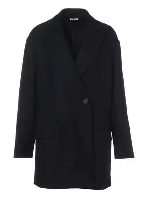 Miu Miu 2009 Wool Coat - Black