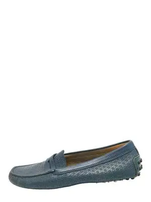 TOD'S Vintage Perforated Loafers - Blue