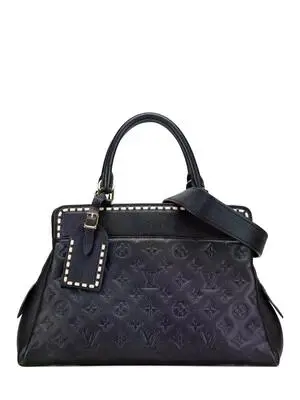 LOUIS VUITTON Monogram Empreinte Vosges Mm Satchel - Black