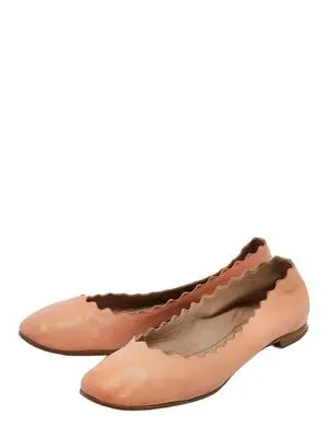 Chloé Lauren Leather Ballet Flats - Pink