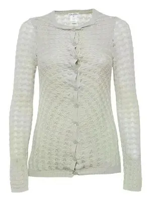 Oscar De La Renta Open-knit Cardigan - White
