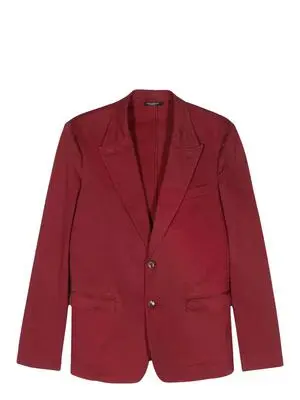 Dolce & Gabbana 2000s Single-breasted Twill Blazer - Red