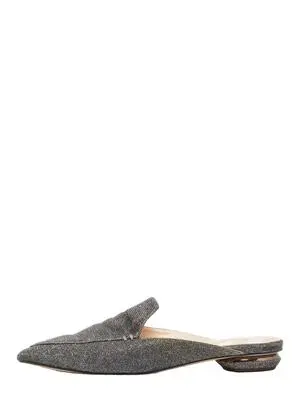NICHOLAS KIRKWOOD Glitter Pointed-toe Mules - Grey