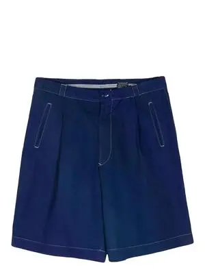 Giorgio Armani 1990s Cotton Bermuda Shorts - Blue