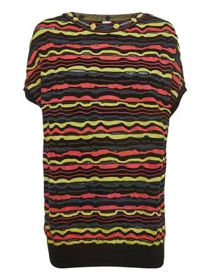 Missoni Wave-stripe Knit Top - Black