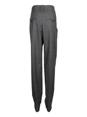 ISABEL MARANT VINTAGE Vintage Pleated High-waist Trousers - Grey