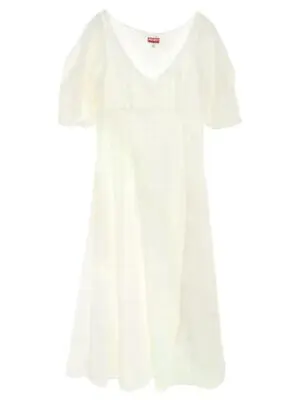 Kenzo 2010s Cotton Midi Dress - White