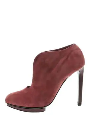 Alexander McQueen 115mm Leather Ankle Boots - Red